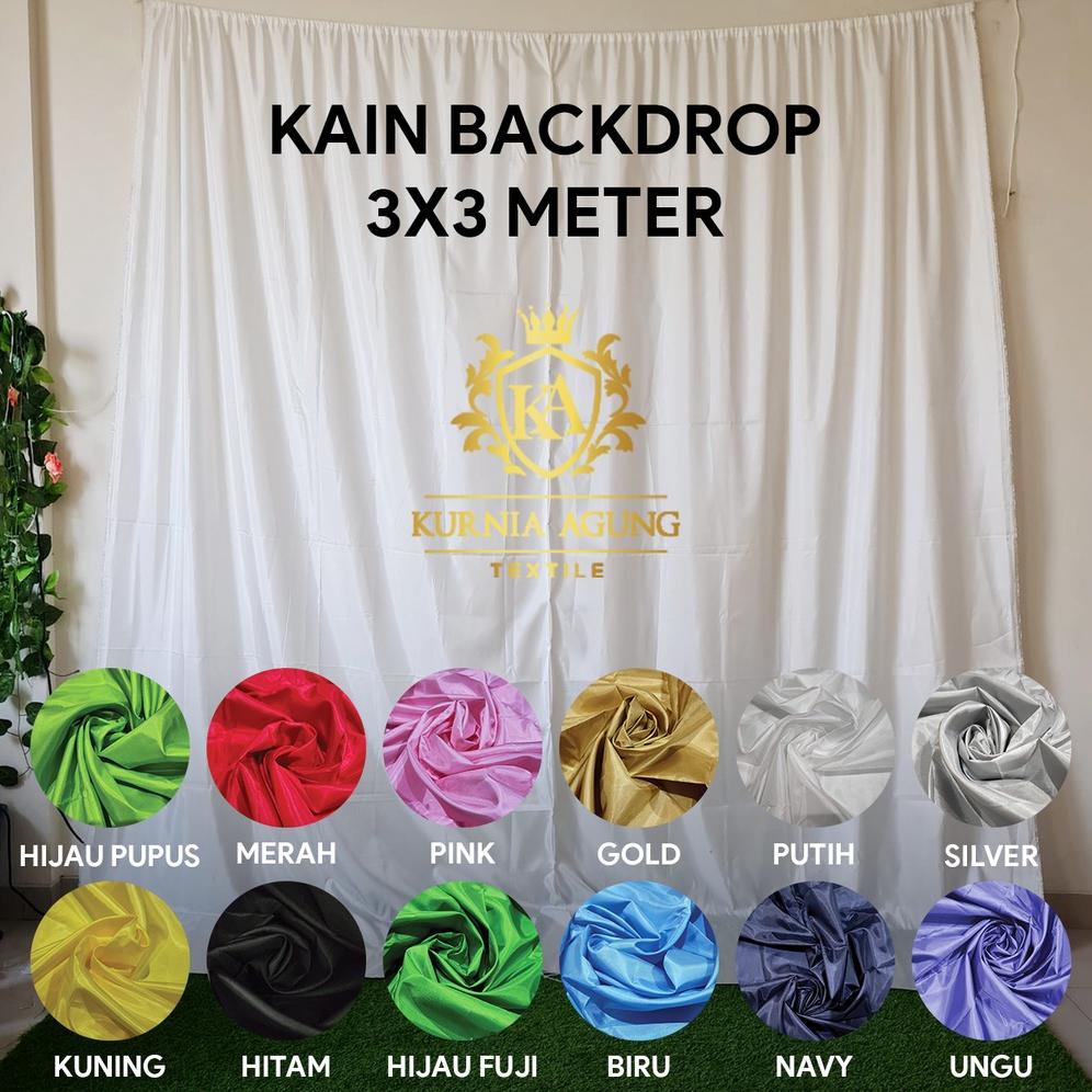 Jual Termurah Kain Backdrop Dekorasi Polos Premium Sudah Di Jahit Untuk ...