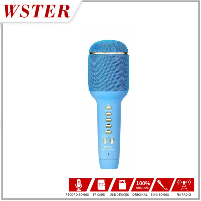 Jual WSTER Original Mic Karaoke microphone Bluetooth wireless WS-900 | Shopee Indonesia