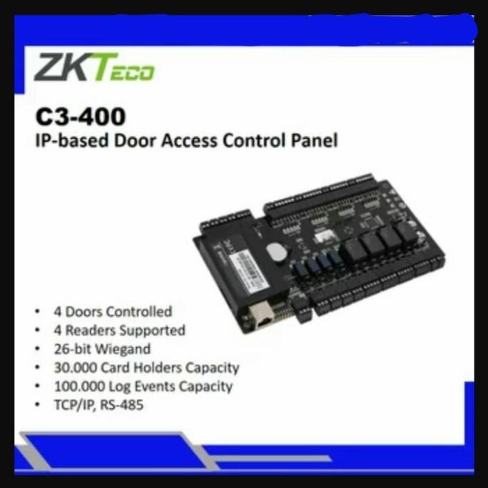 Jual Akses Kontrol 4 Door Access Control Controller Panel Zkteco C3-400 | Shopee Indonesia