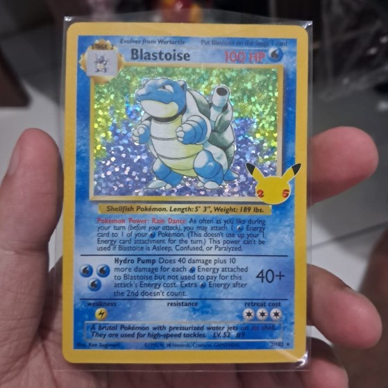 Jual Kartu Card Tcg Pokemon English Inggris Blastoise 25Th Vintage Holo | Shopee Indonesia