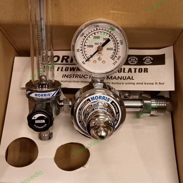 Jual [Original] Morris Regulator Argon 101-Fl Regulator Welding Las ...
