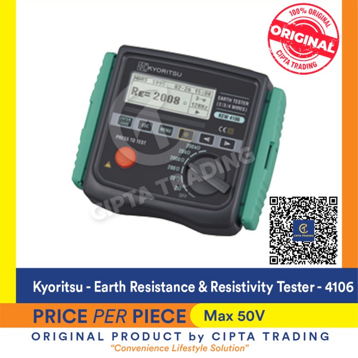 Jual [Ori] Insulation Tester -Kyoritsu 4106 Earth Resistance ...