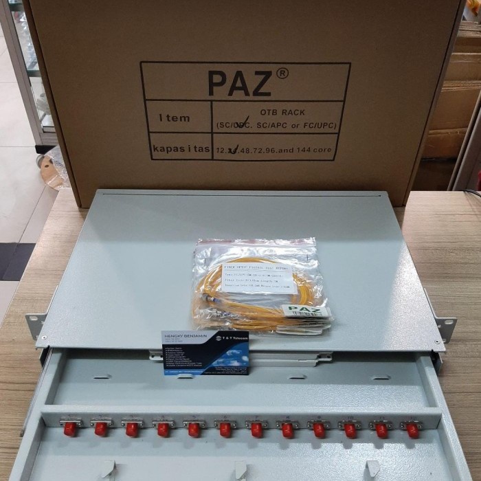 Jual [Ori] Paz Odf Otb Rack 6 Core Fc Upc Full Set Fiber Optik Pas ...