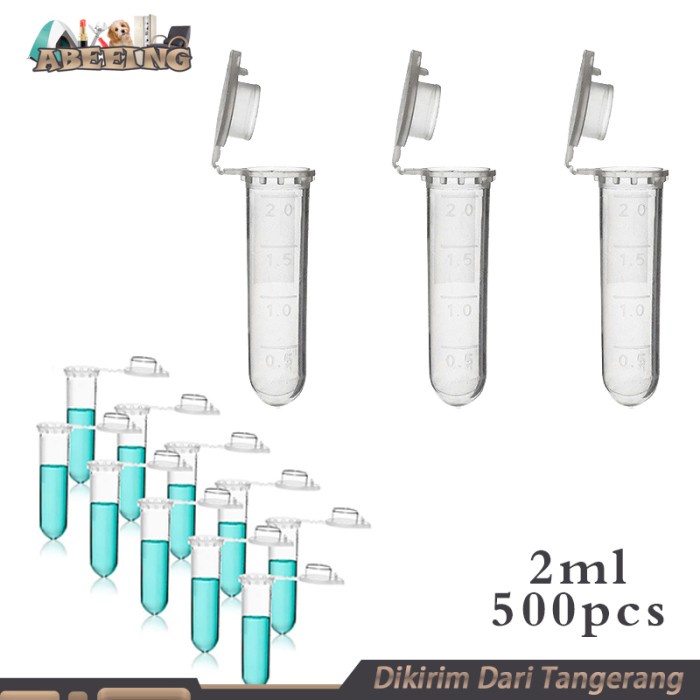 Jual Isi 500 Cup PCR Tube 2ml Centrifuge Tube Eppendorf Tube ...