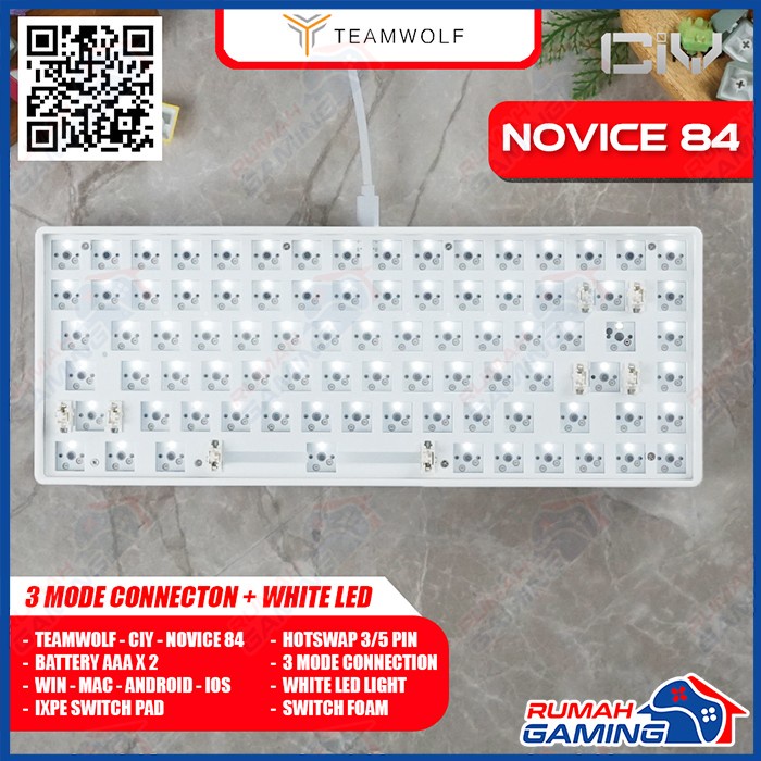 Jual MECHANICAL KEYBOARD - CIY - NOVICE 84 - 3 MODE - 75% - HOTSWAP ...