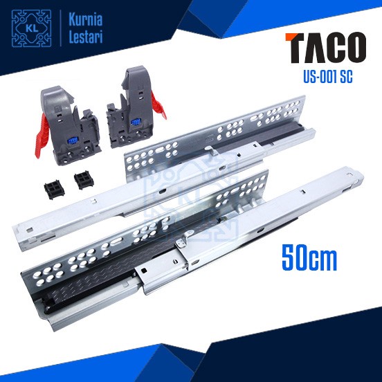 Jual Rel Laci Tandem TACO Full Extension Slow Motion US 001 SC 50cm ...