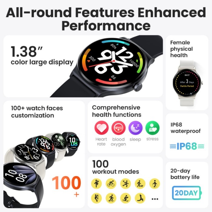 Jual NEW HAYLOU SOLAR LITE SMART WATCH IP68 SPO2 1.38" DISPLAY - LS05 ...
