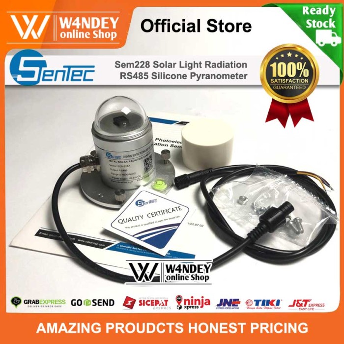 Jual Sentec Sem228 Solar Light Radiation Meter RS485 Silicone Pyranometer PROMO!!! | Shopee ...