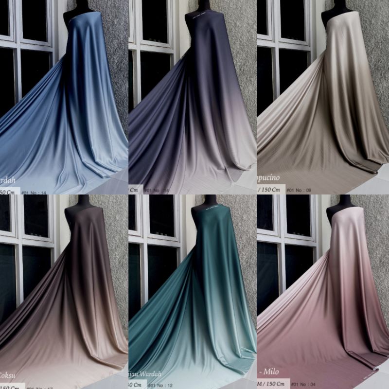 Jual kain silk gradasi warna BARU / Armani silk / dua warna / kain ...