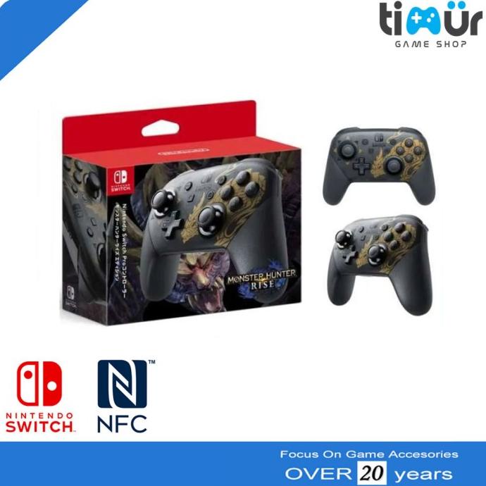 Jual Nintendo Switch Pro Controller Stick Monster Hunter Rise Edition ...