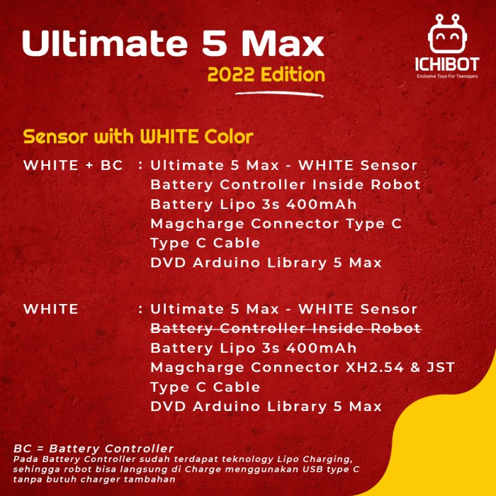 Jual Robot Line Follower Ichibot Ultimate 5 Max Support Wifi Dan ...