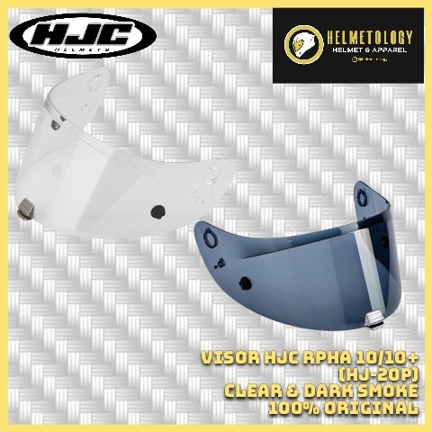 Jual Visor HJC RPHA 10 10+ Clear dan Dark Smoke Original Kaca Helm HJ ...