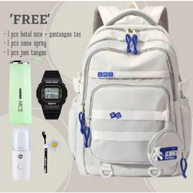 Jual banyak bonusnya 5in1 ransel gelimed free pounch, ransel sekolah anak SD, SMP,SMA | Shopee ...