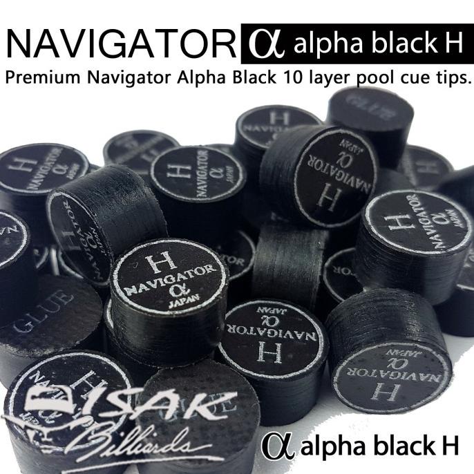 Jual Navigator Alpha Black H - Hard Layer Cue Tip - Billiard Bilyard ...