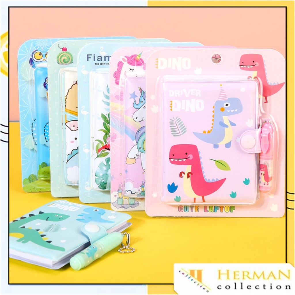 Jual HC Set Mini Note Book Notes Unicorn Free Pena Kartun Lucu Kreatif ...