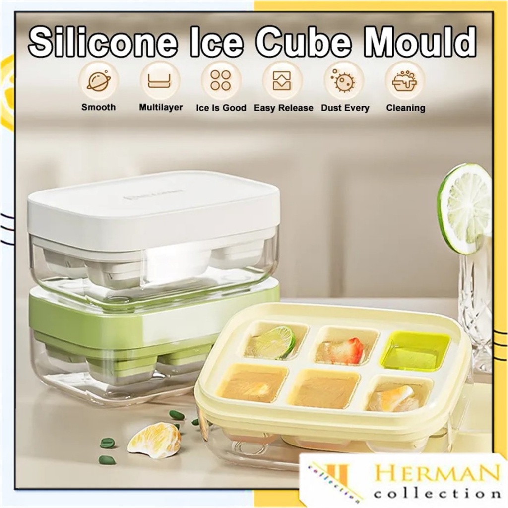 Jual HC 6 SEKAT Cetakan Es Batu Cokelat Jelly Mode Tekan Press Dengan ...