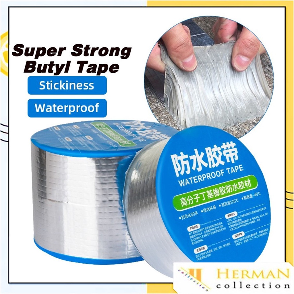 Jual HC Lakban Magic Tape Anti Bocor Aluminium Foil Butyl Rubber Waterproof Tape Lakban ...