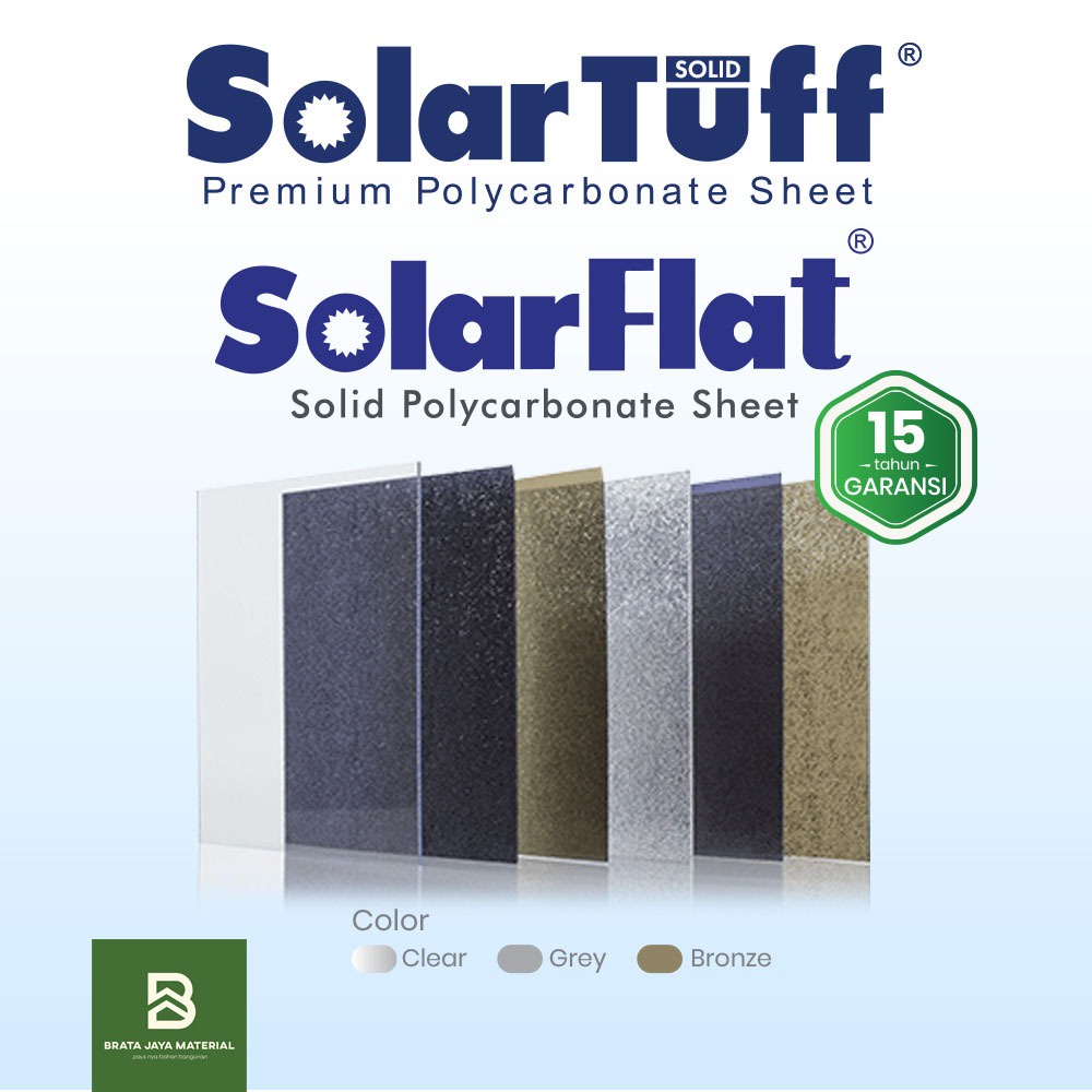 Jual SolarFlat 6mm Solar Flat Solartuff Solid Solar Tuff Atap ...
