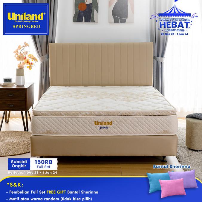 Jual Uniland Springbed Scania Pillowtop - Kasur Spring Bed Full Set ...