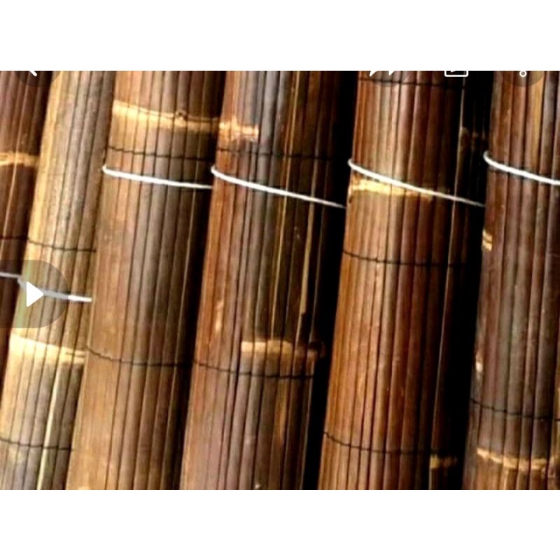 Jual Tirai Bambu hitam full vernis indoor outdoor | Shopee Indonesia