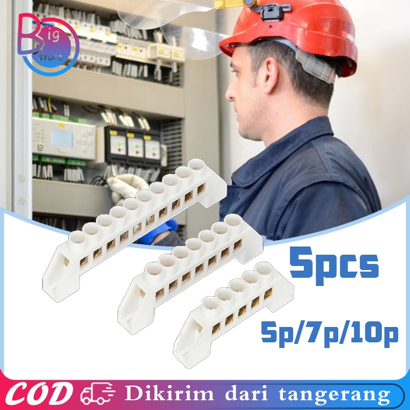 Jual 5pcs/Set Terminal Grounding Busbar Terminal Nol Arde Set 5p/7p/10p Busbar Nol Arde Ground ...