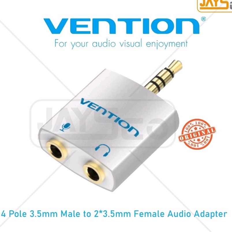 Jual Vention Aux Audio Splitter Jack 3.5mm Male to Dual Female Audio ...