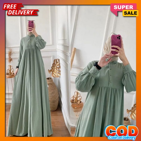 Jual Driss Ghamis Murah Perempuan Lebaran Bahan Premium 2024 Gamis ...