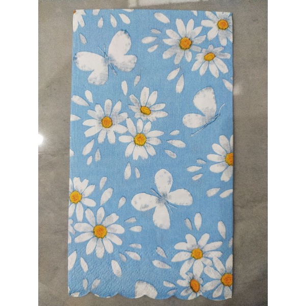 Jual 423. Decoupage napkin / Tisu decoupage 33x40cm motif bunga daisy ...
