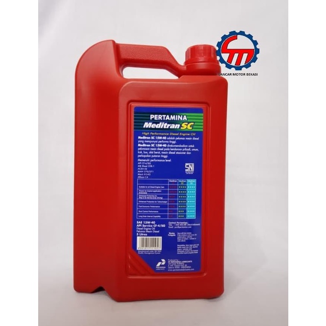 Jual Oli Diesel Pertamina Meditran Sc Sae 15W-40 5 Liter Asli Original Kode 668 | Shopee Indonesia