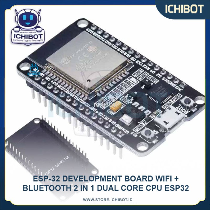 Jual ESP-32 development board WIFI + Bluetooth 2 in 1 dual core CPU ESP32 | Shopee Indonesia