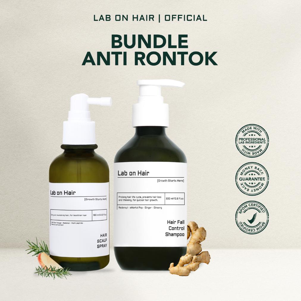 Jual Lab On Hair Bundle Anti Rontok Scalp Spray Dan Shampoo - Paket ...