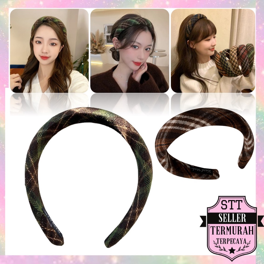 Jual STT Bando Kain Tebal Motif Batik Wanita Korea Headband Cloud Batik ...