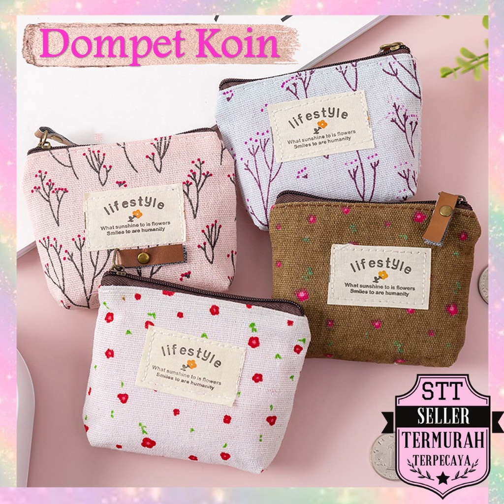 Jual STT Pouch Dompet Koin Resleting Live Style Kanvas Dompet Serbaguna ...