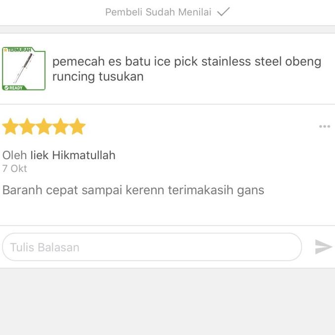 Jual pemecah es batu ice pick stainless steel obeng runcing tusukan ...