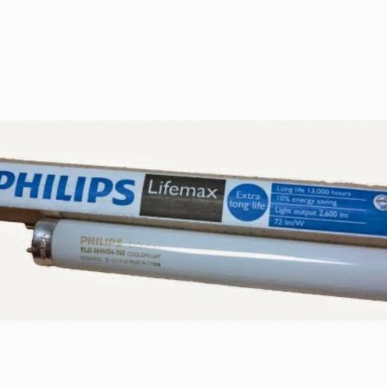 Jual Lampu Tl Neon Philips 36 Watt 36W Lifemax Lampu Philip Tl Neon 36 W - 120 Cm | Shopee Indonesia