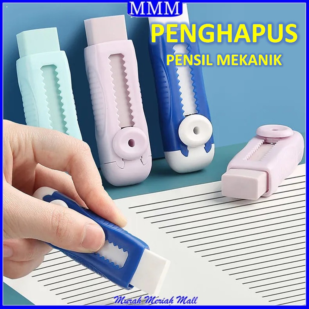 Jual MMM Penghapus Pensil Dorong Warna Pastel Unik Penghapus Mekanik ...