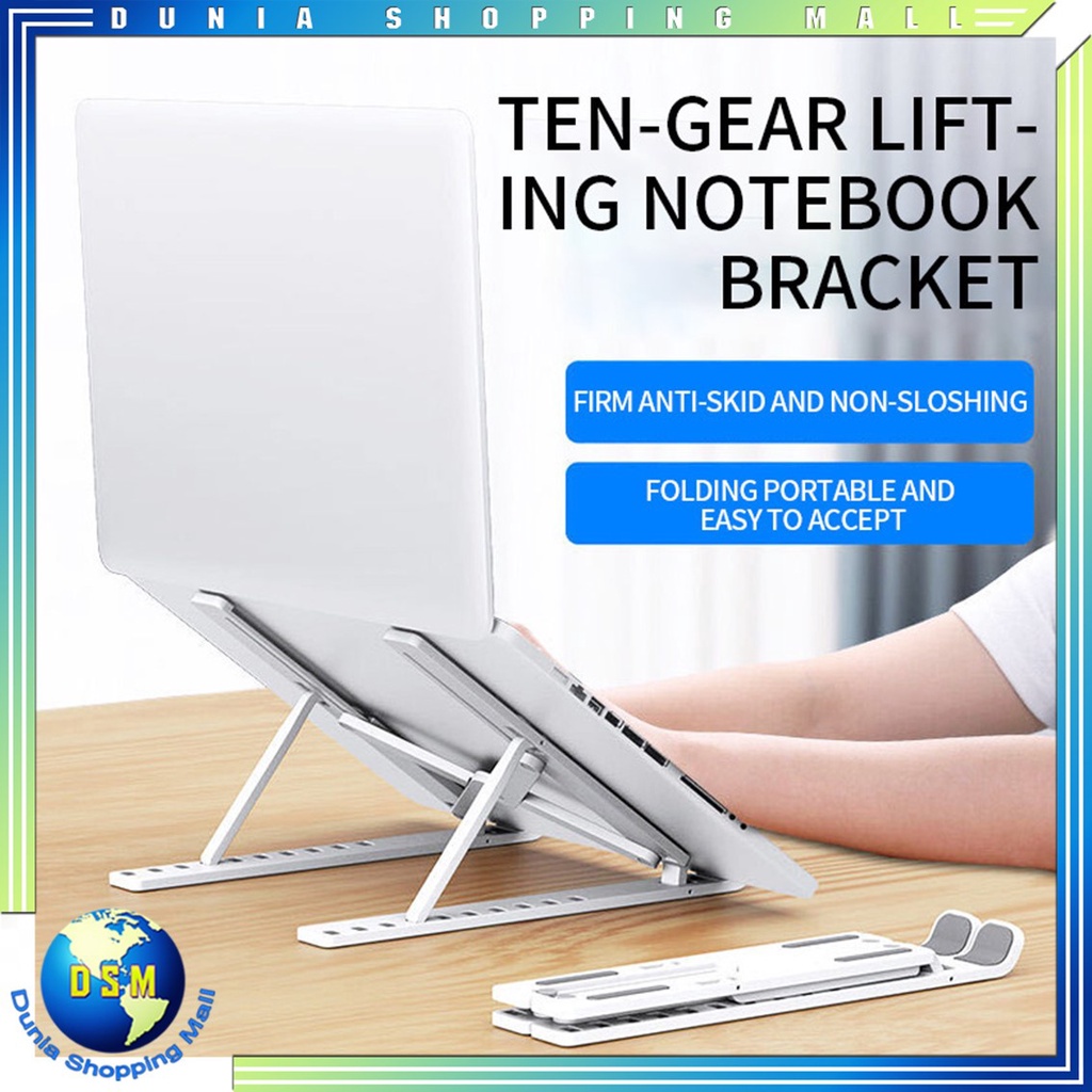 Jual DSM Stand Holder Laptop Portable Folding Stand Lipat Anti Slip ...