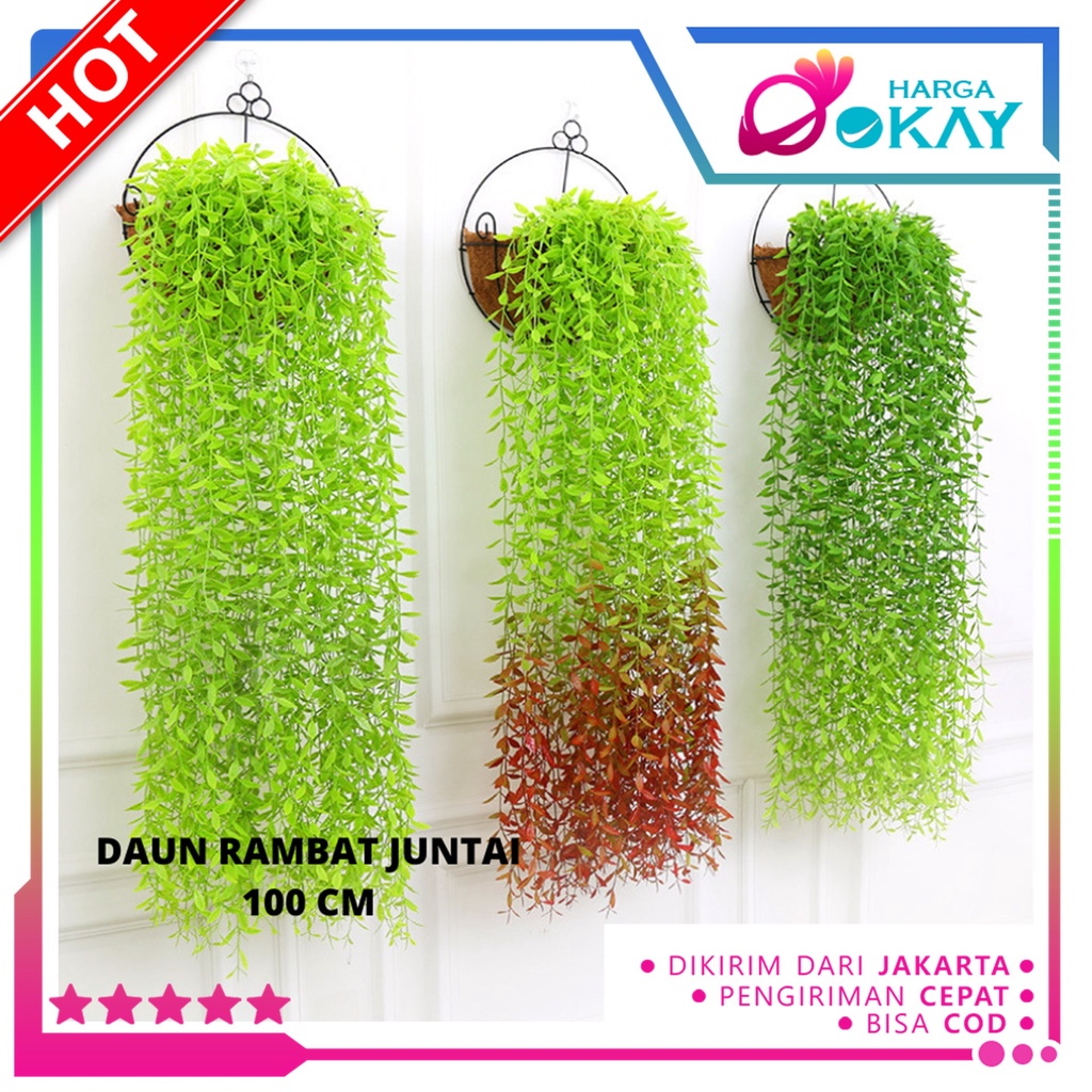 Jual HO Daun Rambat Juntai Plastik Artifisial 100Cm Daun Hias Dekorasi ...