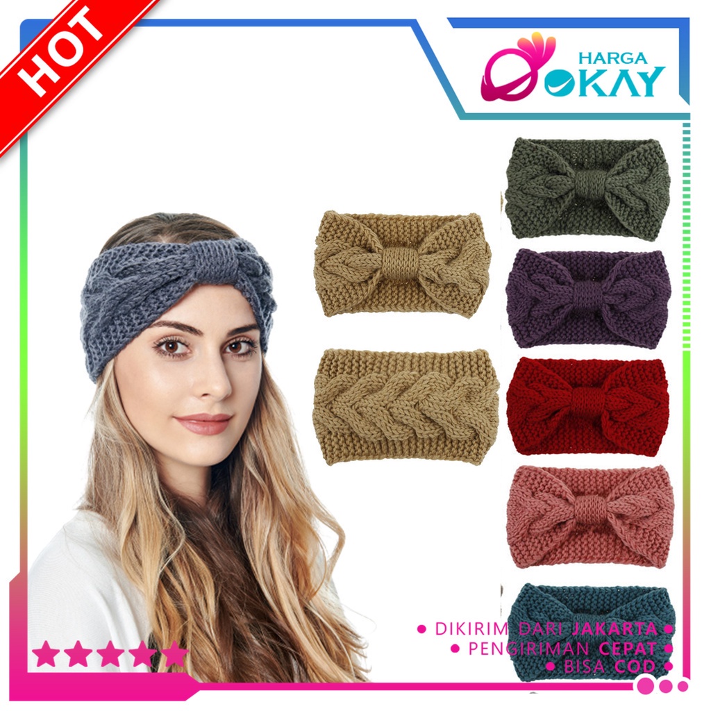 Jual HO Bando Rajut Wool Pita Head Band Cantik Korea Bando Korea Rajut ...