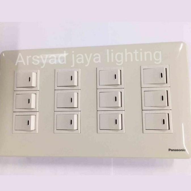 Jual GRID SWITCH SAKLAR 12 GANG PANASONIC FULL COLOR | Shopee Indonesia