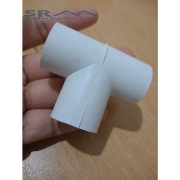 Jual Tee Diameter 20 mm Putih | Tee pipa listrik 20 mm | Shopee Indonesia
