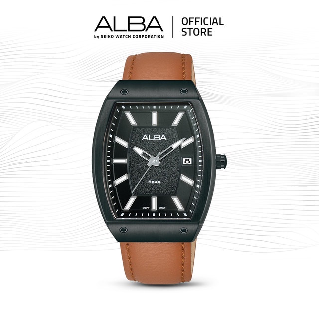 Jual Alba Jam Tangan Pria Tank AG8N19 / AG8N19X1 Quartz Black Dial ...