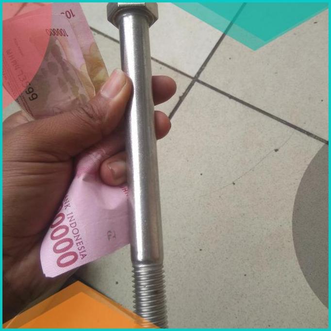 Jual Baut Stainless / Hex Bolt Ukuran M10 x 70mm atau Baut 14 panjang ...