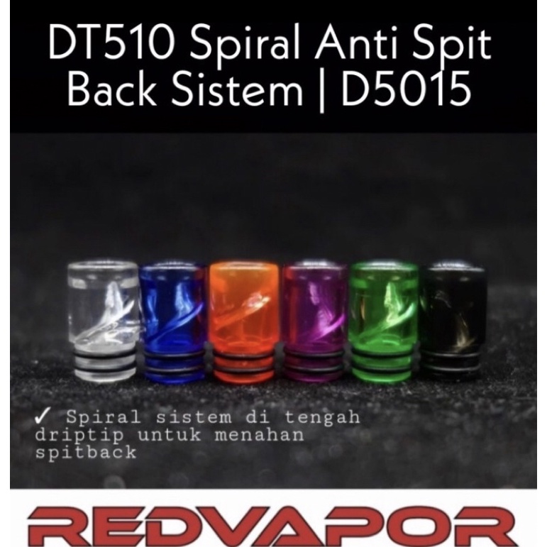 Jual Driptip Spiral 510 Anti Spit Back | D5015 | Shopee Indonesia