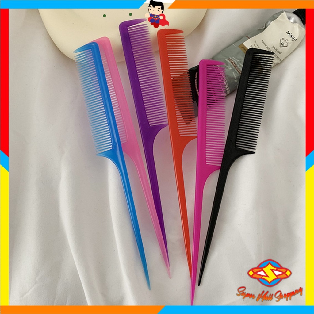 Jual SMS Sisir Sasak Plastik Polos Warna Warni Sederhana Sisir Rambut ...