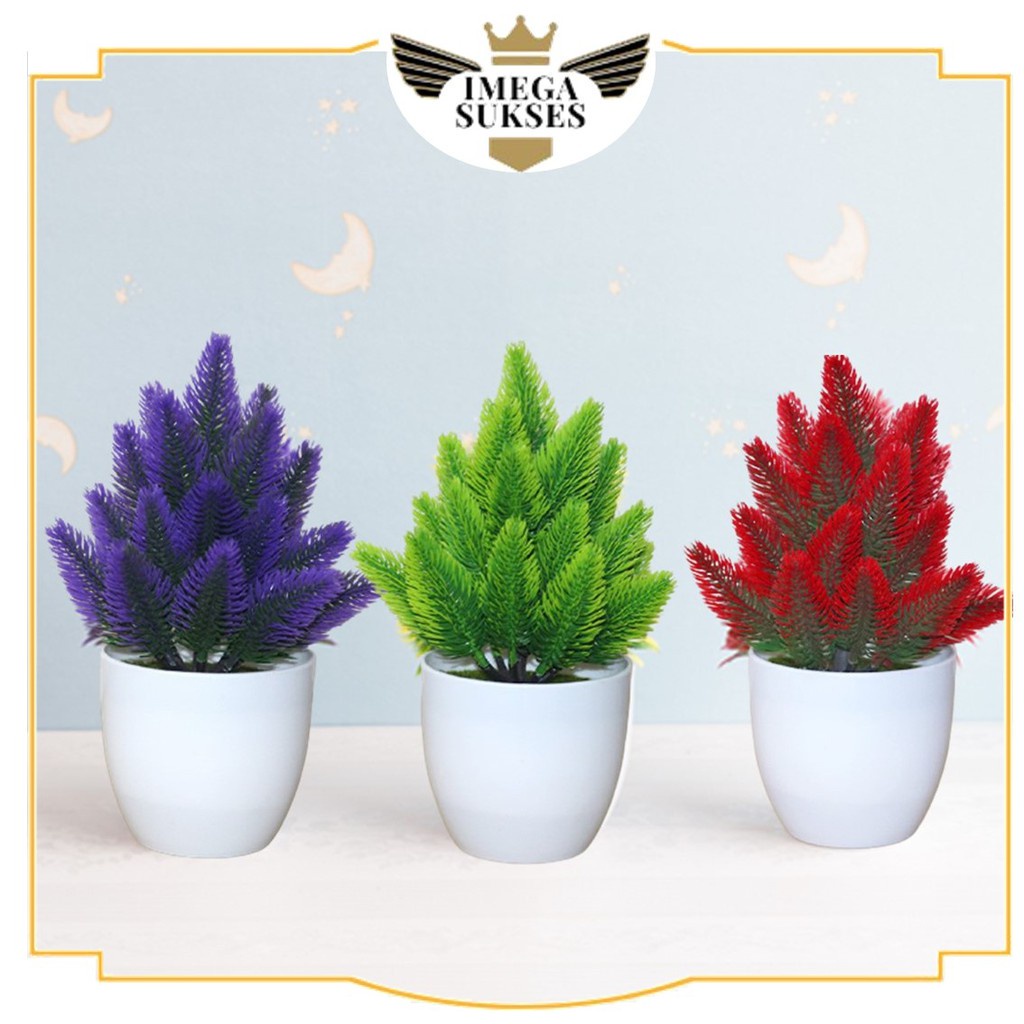 Jual PHG - Ornamen Tanaman Daun Phoenix BUNGA 34 Bunga Hias Plastik Pot ...