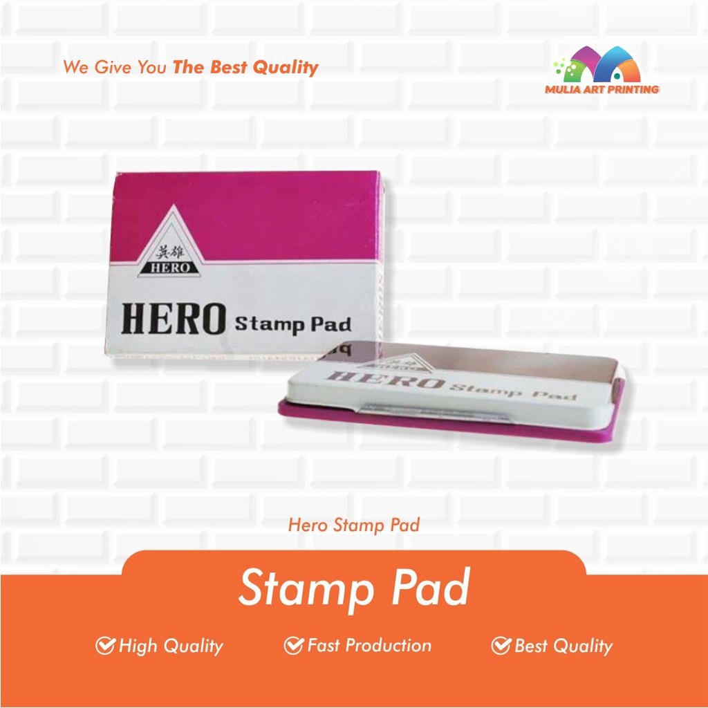 Jual Bantalan / tempat Stempel / Stampel / Stamp Pad HERO +Tinta | Shopee Indonesia
