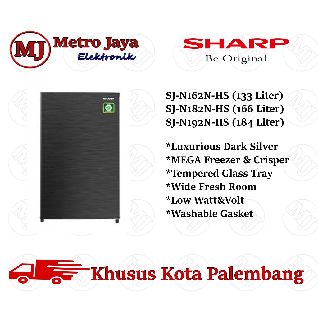 Jual KULKAS SHARP 1 PINTU SHARP SJN 182 NHS Shine Series 166 Liter | Shopee Indonesia