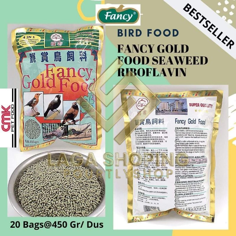 Jual fancy 4 in 1 fancy sewed fancy gold 450 gr voer burung pleci murai ...
