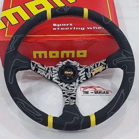 Jual Import Stir Racing MOMO Ultra Alcantara Suede 14 Inchi PREMIUM ...